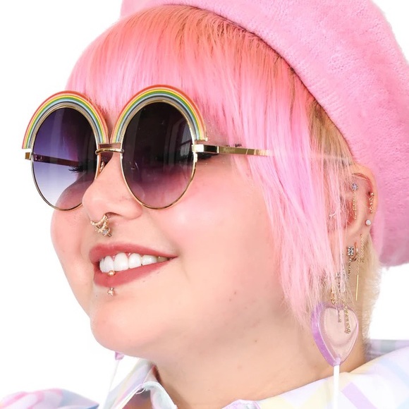 My Violet | Accessories | Oversized Retro Rainbow Sunnies Sunglasses ...
